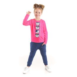 Denokids 2tlg. Outfit "4 Cats" in Pink/ Dunkelblau - 74% | Gr&ouml;&szlig;e 92 | Kinderhosen