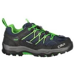Wanderschuh CMP "KIDS RIGEL LOW TREKKING SHOES WP", Kinder, Gr. 36, b.blau, gecko, Leder, Synthetik, Schuhe Wanderschuh, wasserdicht