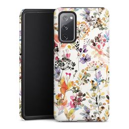 DeinDesign Galaxy S20 FE 5G Handy Panzer Handyh&uuml;lle robuste Outdoor H&uuml;lle Schutzh&uuml;lle gl&auml;nzend Pastel Flower Muster Tough Case