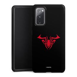 DeinDesign Galaxy S20 FE 5G Handy Panzer Handyh&uuml;lle robuste Outdoor H&uuml;lle Schutzh&uuml;lle gl&auml;nzend Marvel Logo Spiderman Tough Case