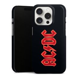 DeinDesign iPhone 15 Pro Handy Premium Case Smartphone Handyh&uuml;lle Schutzh&uuml;lle gl&auml;nzend Official Licensed Product Acdc Logo Premium Case
