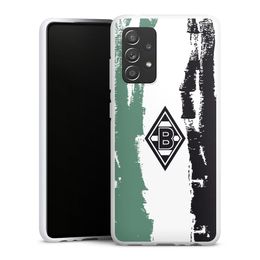 DeinDesign Galaxy A52s 5G Handy Silikon H&uuml;lle Case wei&szlig; Handyh&uuml;lle Official Licensed Product Borussia M&ouml;nchengladbach Coat Of Arms Silikon Case