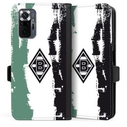 DeinDesign Xiaomi Redmi Note 10 Pro Handy Klapph&uuml;lle Handyh&uuml;lle aus Kunst Leder schwarz Flip Case Official Licensed Product Borussia M&ouml;nchengladbach Coat Of Arms