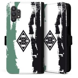 DeinDesign Galaxy A32 5G Handy Klapph&uuml;lle Handyh&uuml;lle aus Kunst Leder schwarz Flip Case Official Licensed Product Borussia M&ouml;nchengladbach Coat Of Arms Sideflip 