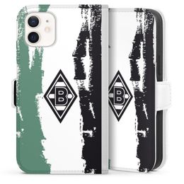 DeinDesign iPhone 12 mini Handy Klapph&uuml;lle Handyh&uuml;lle aus Kunst Leder wei&szlig; Flip Case Borussia M&ouml;nchengladbach Official Licensed Product Coat Of Arms Sideflip mit