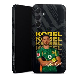DeinDesign Galaxy A35 5G Handy Premium Case Smartphone Handyh&uuml;lle Schutzh&uuml;lle gl&auml;nzend Borussia Dortmund Gregor Kobel Bvb Premium Case