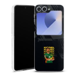 DeinDesign Galaxy Z Flip 7 FE Handy Hard Case Schutzh&uuml;lle transparent Smartphone Handy H&uuml;lle Borussia Dortmund Bvb Gregor Kobel Hard Case