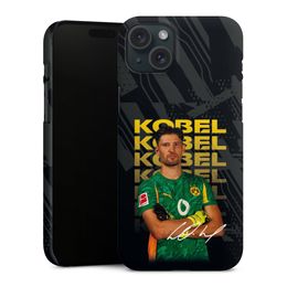 DeinDesign iPhone 15 Plus Handy Premium Case Smartphone Handyh&uuml;lle Schutzh&uuml;lle matt Borussia Dortmund Gregor Kobel Bvb Premium Case