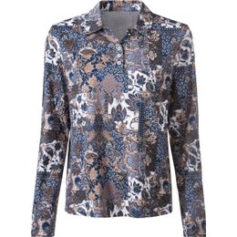 CR&Eacute;ATION L Damen Print-Shirt mit Paisley-Dessin taubenblau-bedruckt Gr&ouml;&szlig;e 40