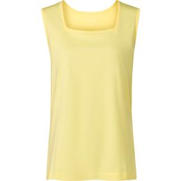 CR&Eacute;ATION L Damen Shirttop mit Karree-Ausschnitt zitrone Gr&ouml;&szlig;e 40