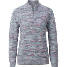 CR&Eacute;ATION L Damen Langarm-Pullover mit Stehkragen topas-erika-meliert Gr&ouml;&szlig;e 40