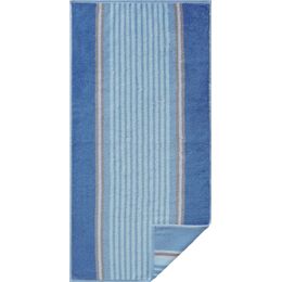 Caw&ouml; unisex Handtuch bleu-gestreift Gr&ouml;&szlig;e 16x22 cm - 2 Waschlappen
