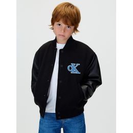 Calvin Klein Jeans Jacke Jungen Gr&ouml;&szlig;e 128 hellblau / schwarz