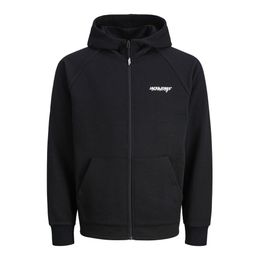 Jack & Jones Jack & Jones Zip-Up Hoodie 'Thatcher' male Black size 3XL