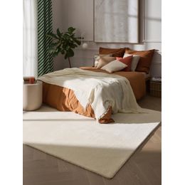 benuta Pure Wollteppich Vera Cream 80x150 cm - Naturfaserteppich aus Wolle