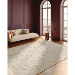benuta Finest Kurzflor Teppich Nell Taupe 160x230 cm - Moderner Kurzflor-Teppich f&uuml;r Wohnzimmer