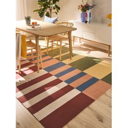 benuta Nest Flachgewebeteppich Judith Multicolor 160x230 cm - Bunter Teppich f&uuml;r Wohnzimmer