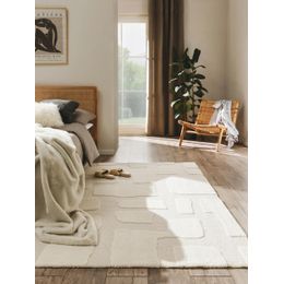 benuta Nest Kurzflor Teppich Eve Cream/Beige 140x200 cm - Moderner Kurzflor-Teppich f&uuml;r Wohnzimmer
