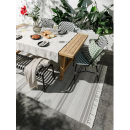 benuta Nest In- & Outdoor-Teppich Siena Grau 80x150 cm - Teppich f&uuml;r Balkon, Terrasse & Garten