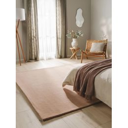 benuta Nest Wollteppich Bent Rosa 120x170 cm - Naturfaserteppich aus Wolle