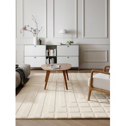 benuta Pure Wollteppich Yanis Ivory 120x170 cm - Naturfaserteppich aus Wolle