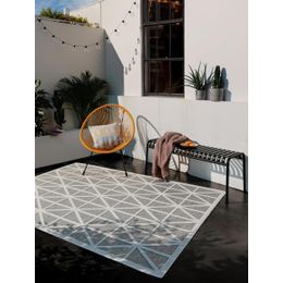 benuta Pop In- & Outdoor-Teppich Orion Grau 120x170 cm - Teppich f&uuml;r Balkon, Terrasse & Garten