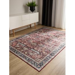 benuta Basic Waschbarer Teppich George Multicolor 60x120 cm - Vintage-Stil Teppich im Used-Look