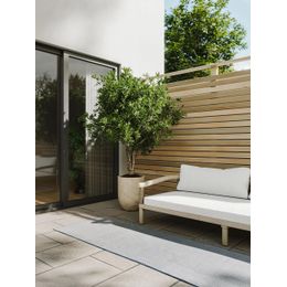 benuta Basic In- & Outdoor-Teppich Lou Blau 70x200 cm - Teppich f&uuml;r Balkon, Terrasse & Garten