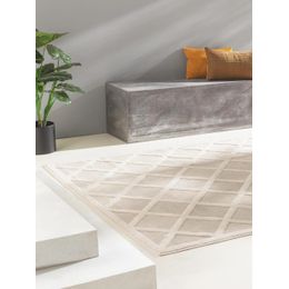 benuta Nest In- & Outdoor-Teppich Bonte Cream 120x170 cm - Teppich f&uuml;r Balkon, Terrasse & Garten