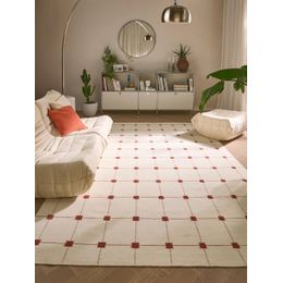 benuta Pure Wollteppich Grady Cream 120x170 cm - Naturfaserteppich aus Wolle