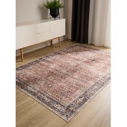 benuta Basic Waschbarer Teppich George Multicolor 60x120 cm - Vintage-Stil Teppich im Used-Look