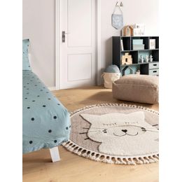 Lytte Kinderteppich Momo Beige &oslash; 120 cm - Teppich f&uuml;r Kinderzimmer