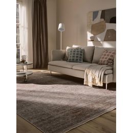 benuta Nest Kurzflor Teppich Anwar Grau/Beige 80x150 cm - Moderner Kurzflor-Teppich f&uuml;r Wohnzimmer