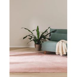 benuta Basic - Kunstfell-Teppich Furry Rosa 80x150 cm