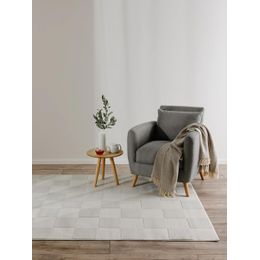 benuta Basic Kurzflor Teppich Claire Cream 120x170 cm - Moderner Kurzflor-Teppich f&uuml;r Wohnzimmer