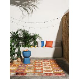 benuta Pop In- & Outdoor-Teppich Ria Multicolor 80x165 cm - Teppich f&uuml;r Balkon, Terrasse & Garten