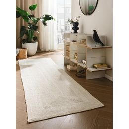 benuta Pure Juteteppich Jutta Ivory 80x250 cm - Naturfaserteppich aus Jute