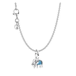 Pandora Damen-Halskette Silber Geschenkset T&uuml;rkisfarbener Elefant | Gr.: onesize
