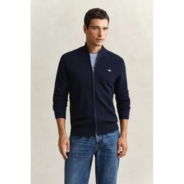 Gant Herren Strickjacke &raquo;MICRO TEXTURED COTTON ZIP&laquo; Regular fit mit Stehkragen 3XL