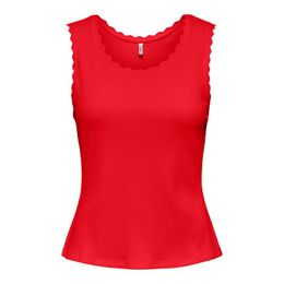 Only Damen Only Tanktop &raquo;ONLLUNI S/L TANK TOP CS JRS&laquo; Baumwollmischung, regular fit, Rundhals L
