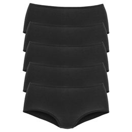 Vivance Damen Taillenslip 5er-Pack, aus elastischer Baumwoll-Qualit&auml;t schwarz 32/34