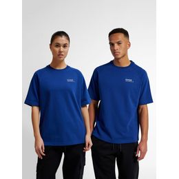 Hummel T-Shirt Reflektierend Logo Hmltech Fu&szlig;ball Herren in ESTATE BLUE | Gr.: L