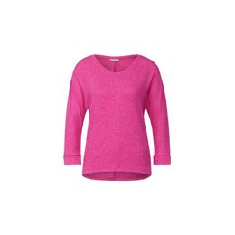 Street One Langarmshirt in lavish pink melange | Gr.: 46