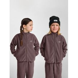 Hummel Rei&szlig;verschluss Jacke Hmljr Fleece Jungen in PEPPERCORN | Gr.: 104