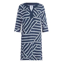 Betty Barclay Jerseykleid mit 3/4 Arm in Blau/Wei&szlig; | Gr.: 36