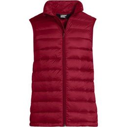 LANDS' END Ultraleichte verstaubare Wanderweight-Daunenweste, Herren,  Rot, Polyester/Nylon/Daunen, by Lands' End