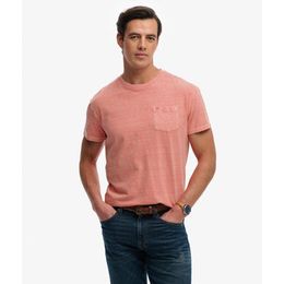Superdry Herren Klassisches Baumwoll-leinen T-shirt mit Tasche Pink - Gr&ouml;&szlig;e: Xxl 1040405000743K3W005