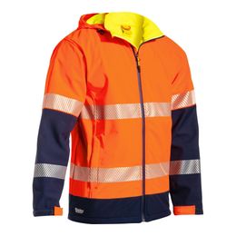 Bisley HI VIS RIPSTOP BONDED Softshell Jacket Orange / L