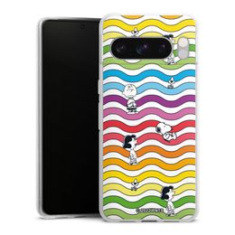 DeinDesign Google Pixel 8 Pro Handy Silikon H&uuml;lle Case transparent Handyh&uuml;lle Snoopy Muster Peanuts Silikon Case