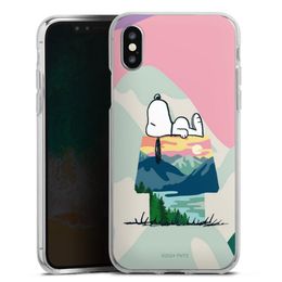 DeinDesign iPhone Xs Handy Silikon H&uuml;lle Case transparent Handyh&uuml;lle Official Licensed Product Peanuts Snoopy Silikon Case
